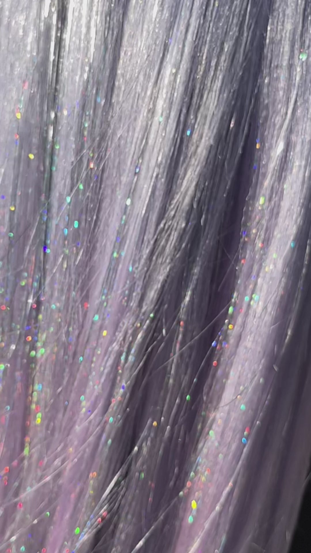 24" Purple Hair Extension with Tinsels – Every Little Strand